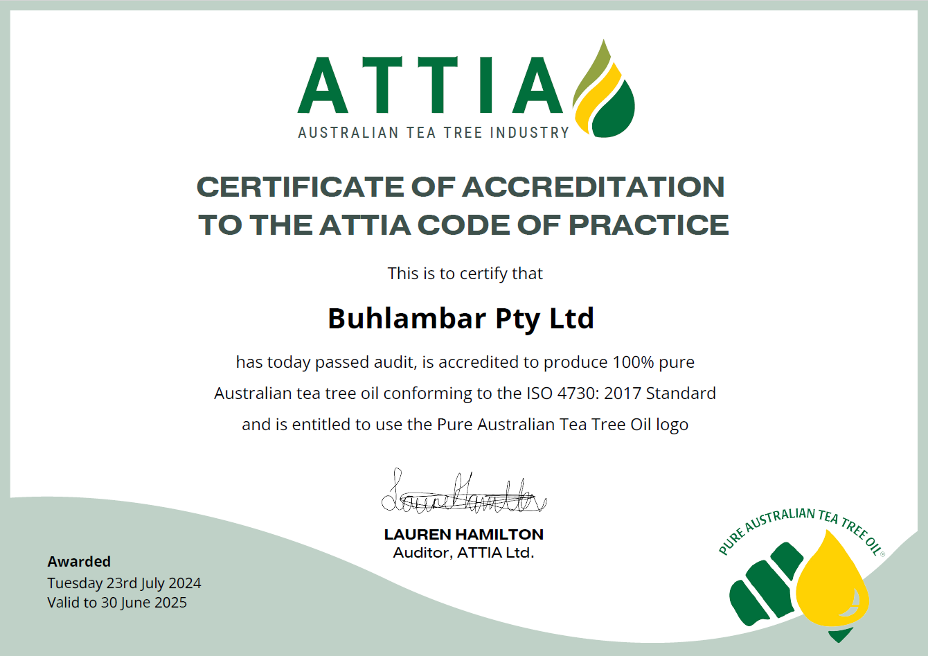 ATTIA Code of Practice Logo EOI